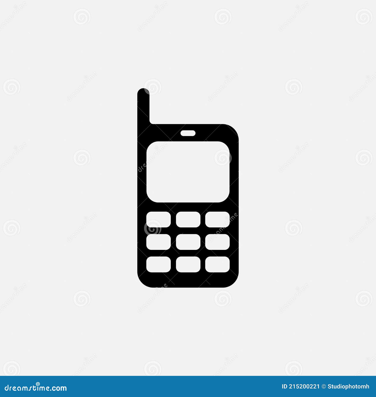 Mobile Phone Icon in Trendy Design. Phone Vector with Blank White ...