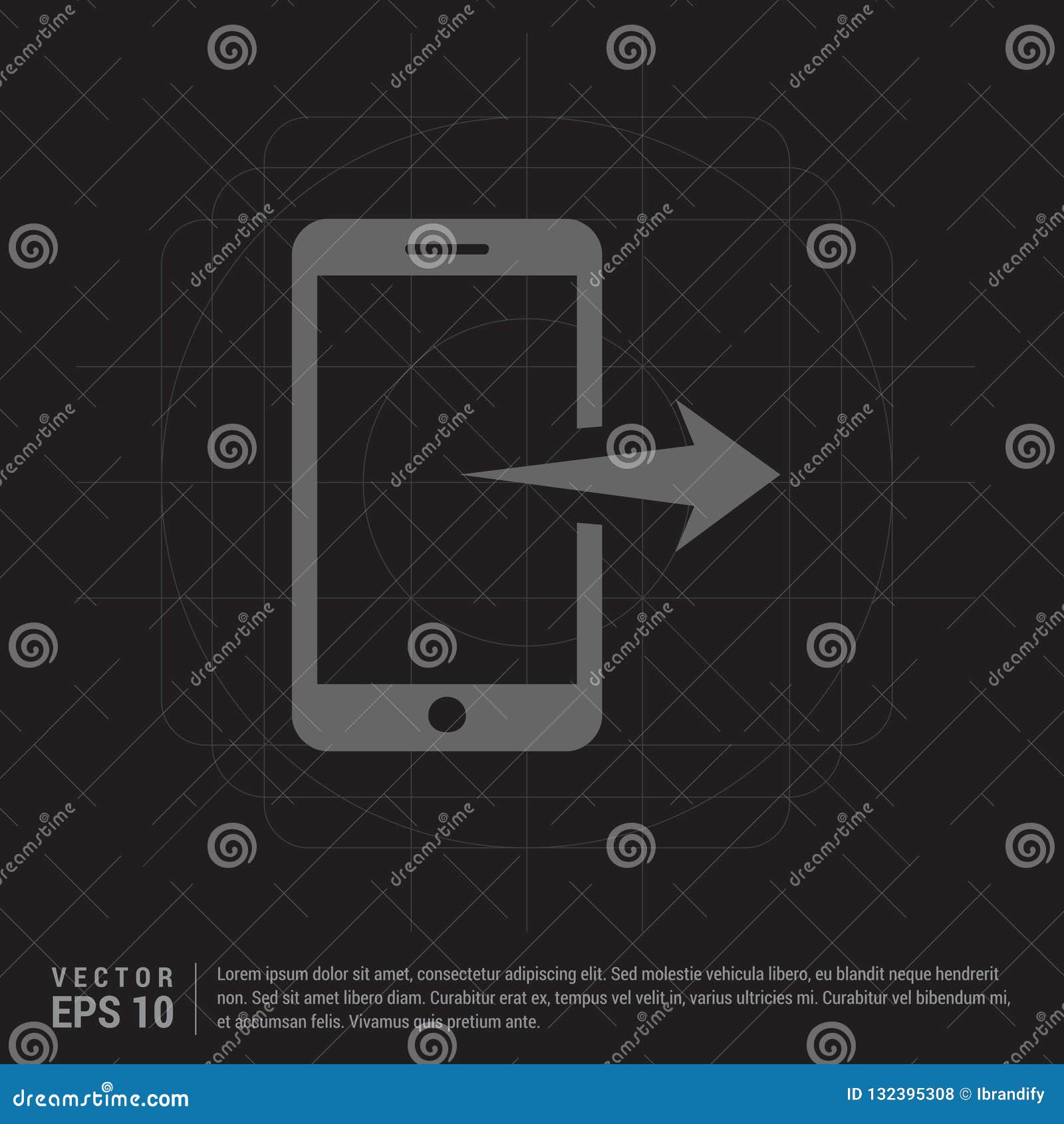 Mobile phone icon stock vector. Illustration of pictogram - 132395308