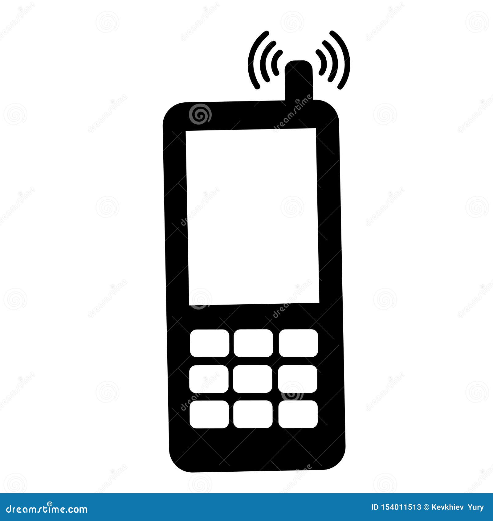 Mobile Phone Icon Vector on White Background Stock Vector ...