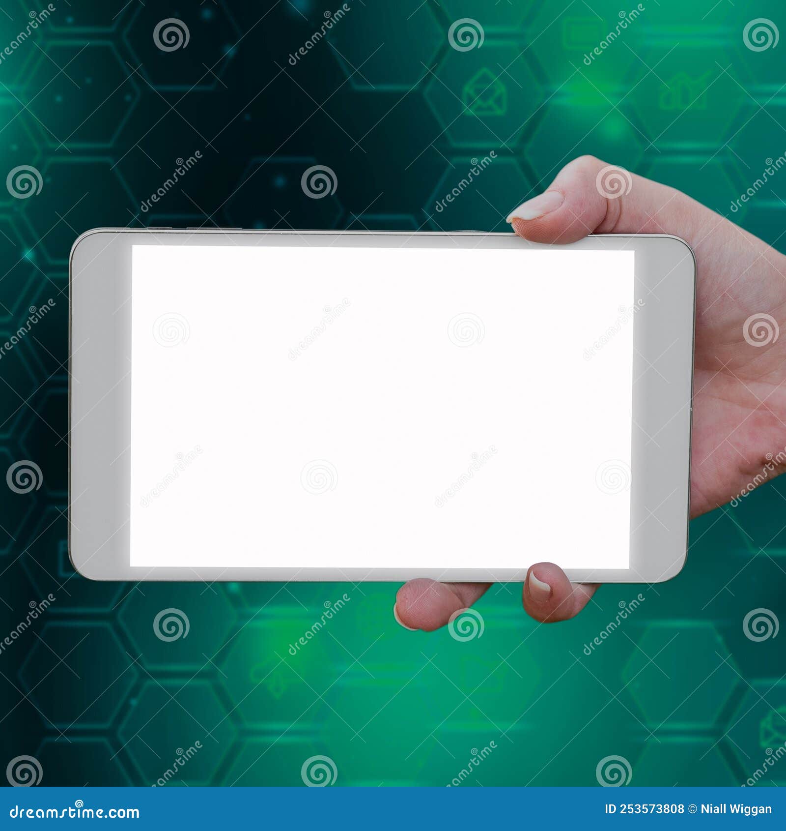 Mobile Phone with Important Message on Desk with Empty Notebook and ...