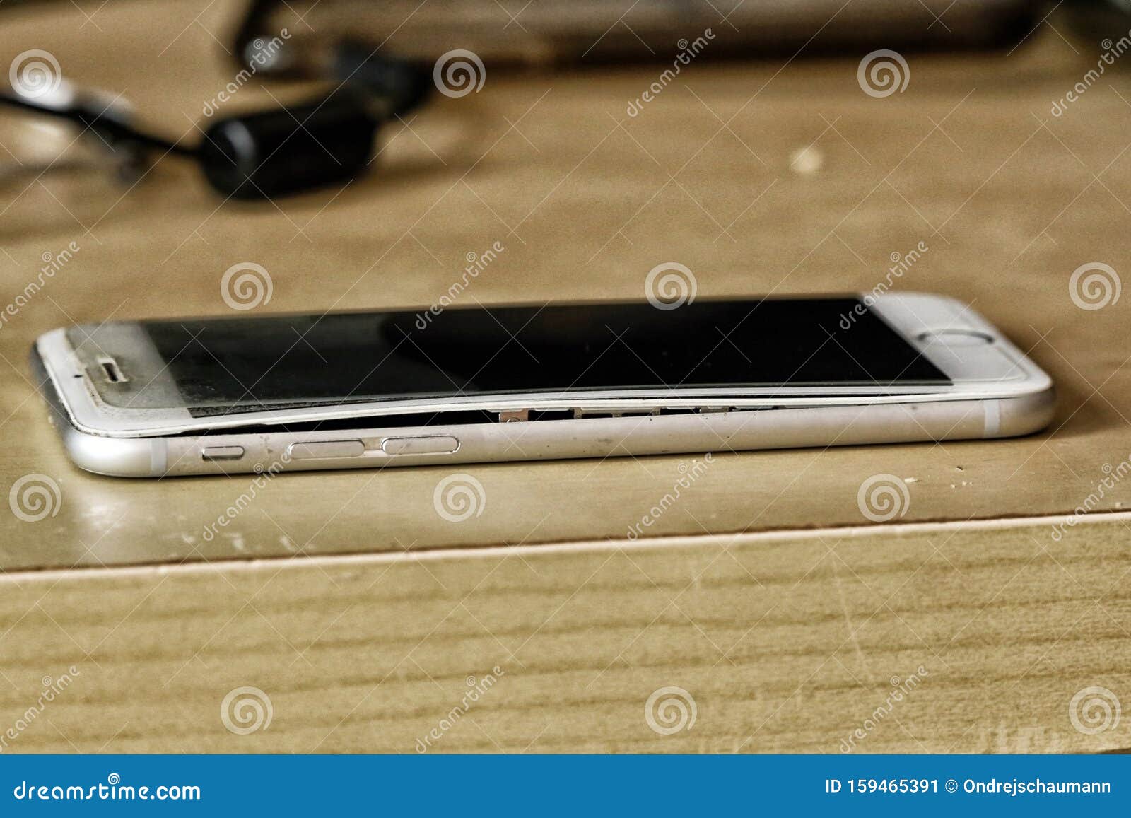 Mobile Phone with Inflated Battery Under Display Stock Image - Image of ...