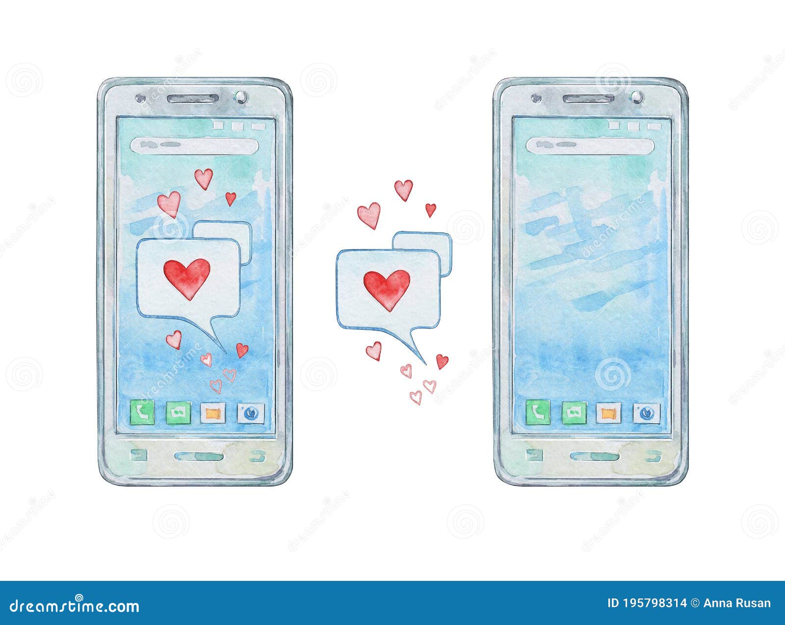 Mobile Phone Interface with Like Comments Stock Photo - Image of online ...