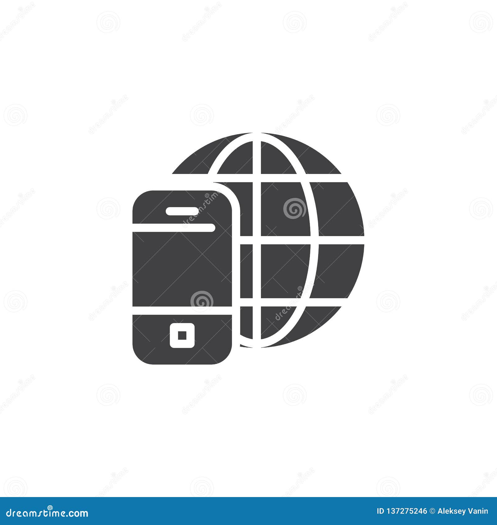 Mobile Phone Internet Network Vector Icon Stock Vector - Illustration ...