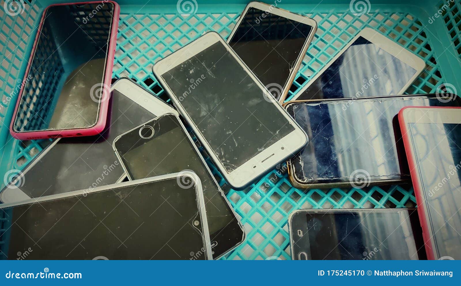 Mobile Phone Junk Combination Social Stock Photo - Image of social ...