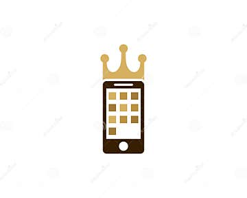 Mobile Phone King Icon Logo Design Element Stock Vector - Illustration ...