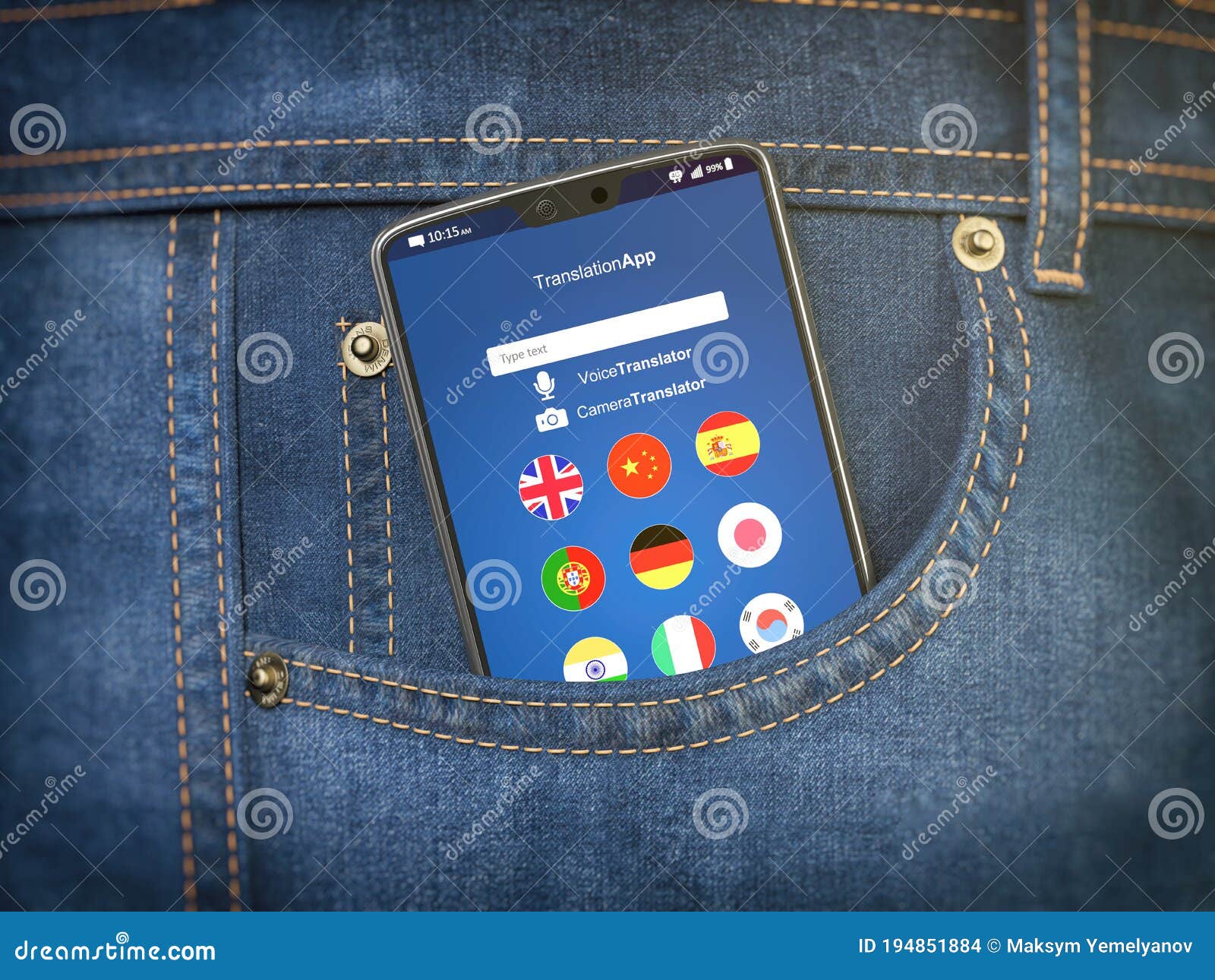 Mobile Phone with Language Translator or Mobile Dictionary Application ...