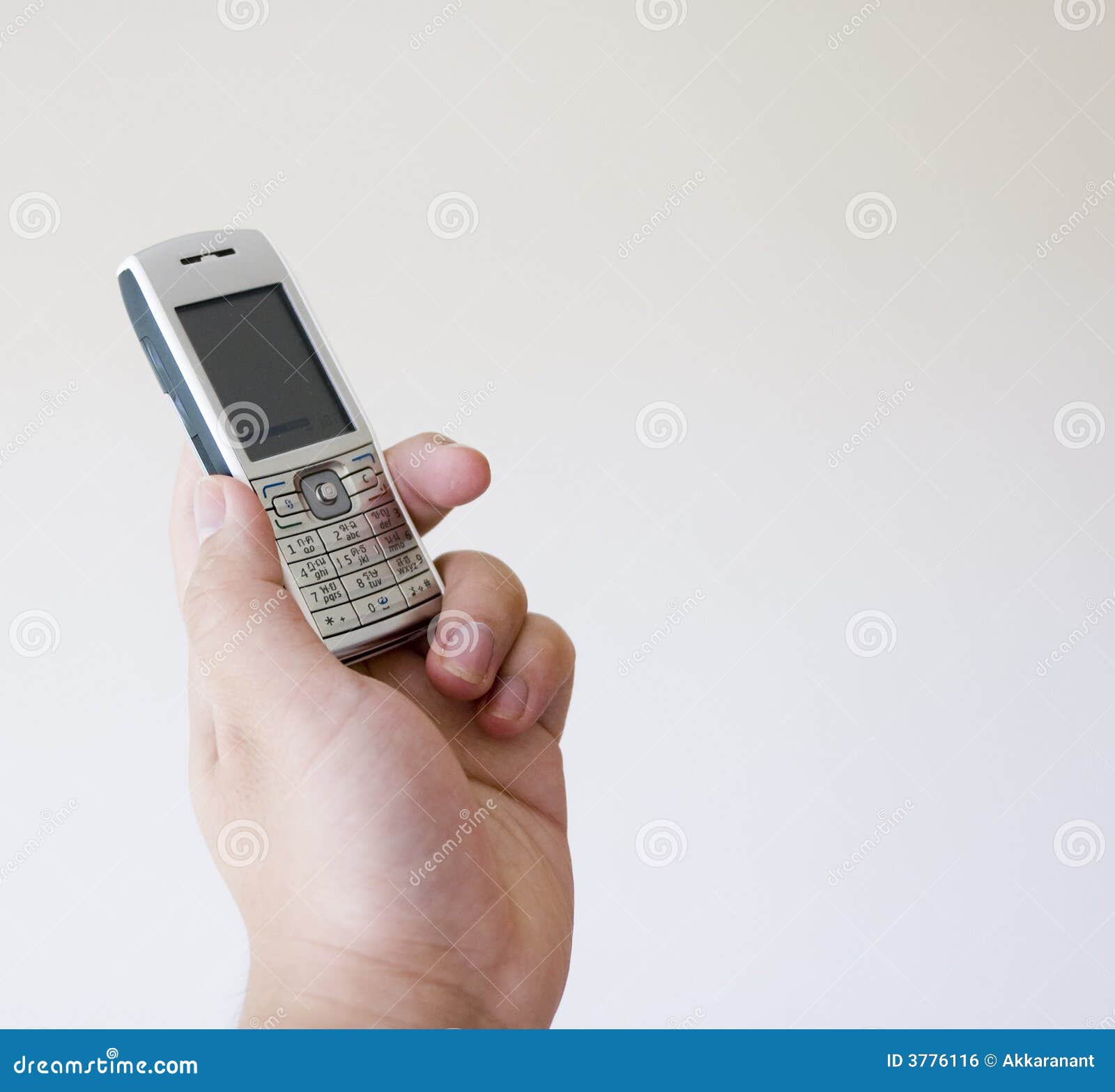 Mobile Phone on left hand stock photo. Image of cellular - 3776116