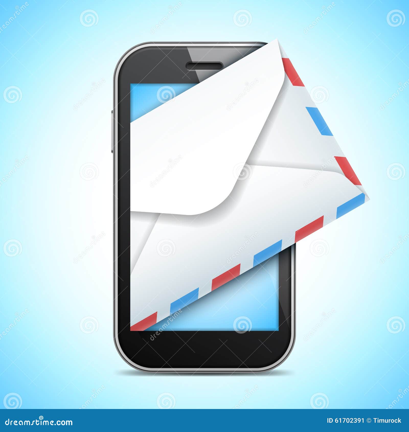 Mobile Phone and Letter stock vector. Illustration of symbol - 61702391