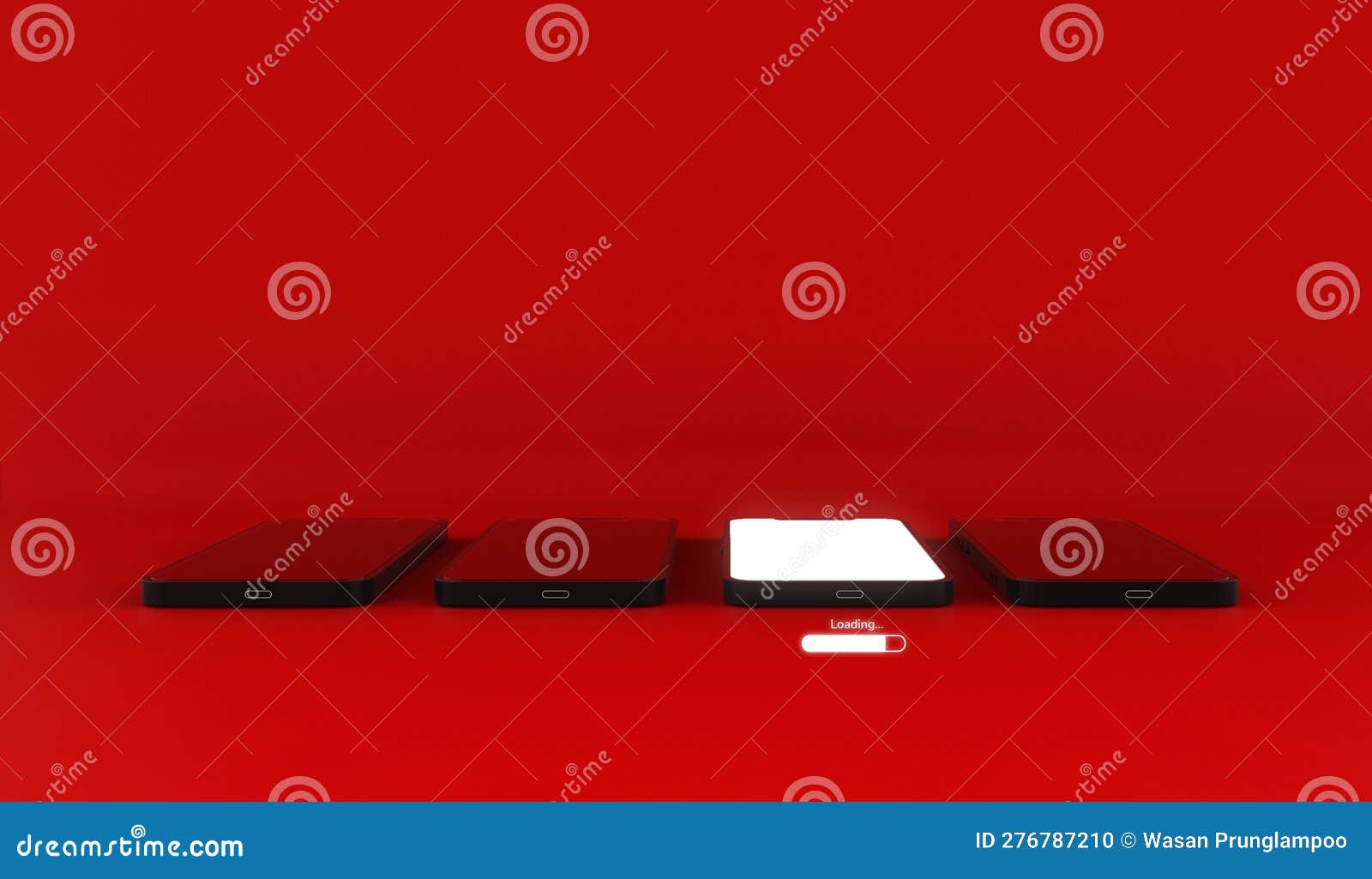 Mobile Phone and Loading Icon. Different Concept Stock Illustration ...