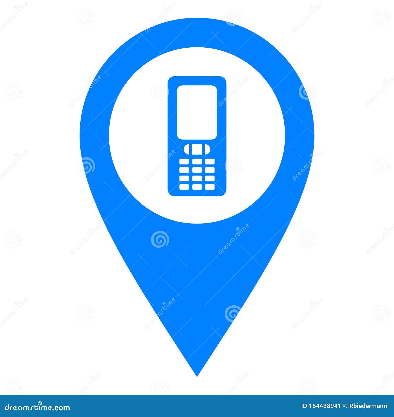 Mobile Phone and Location Pin As Vector Illustration Stock Vector ...