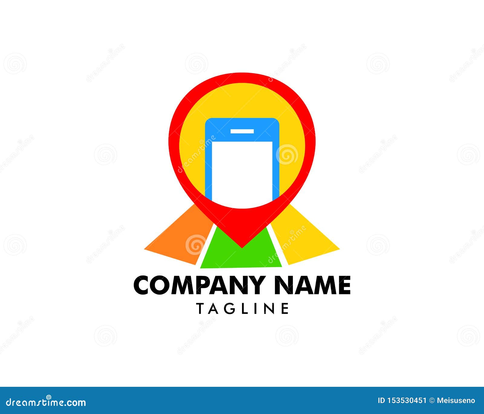 Mobile Phone Location Vector Logo Template Concept Illustration Stock ...