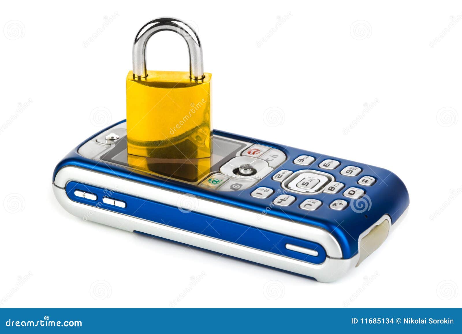 Mobile phone and lock stock photo. Image of keypad, forbidden - 11685134