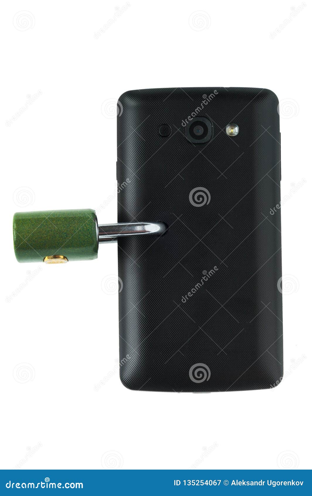Mobile Phone with Lock Isolated Stock Image - Image of security, lock ...