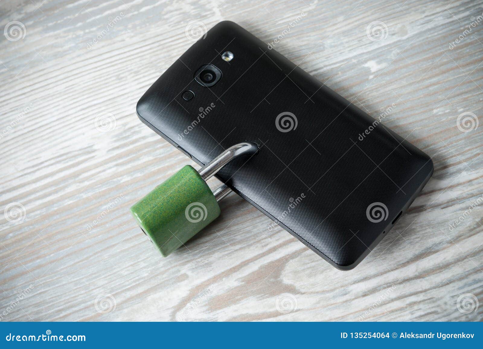 Mobile phone with lock stock photo. Image of password - 135254064