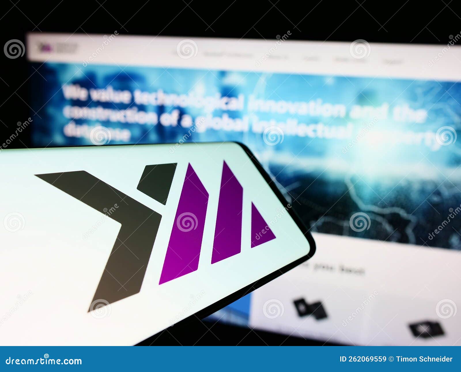 Mobile Phone with Logo of Company Yangtze Memory Technologies Corp ...