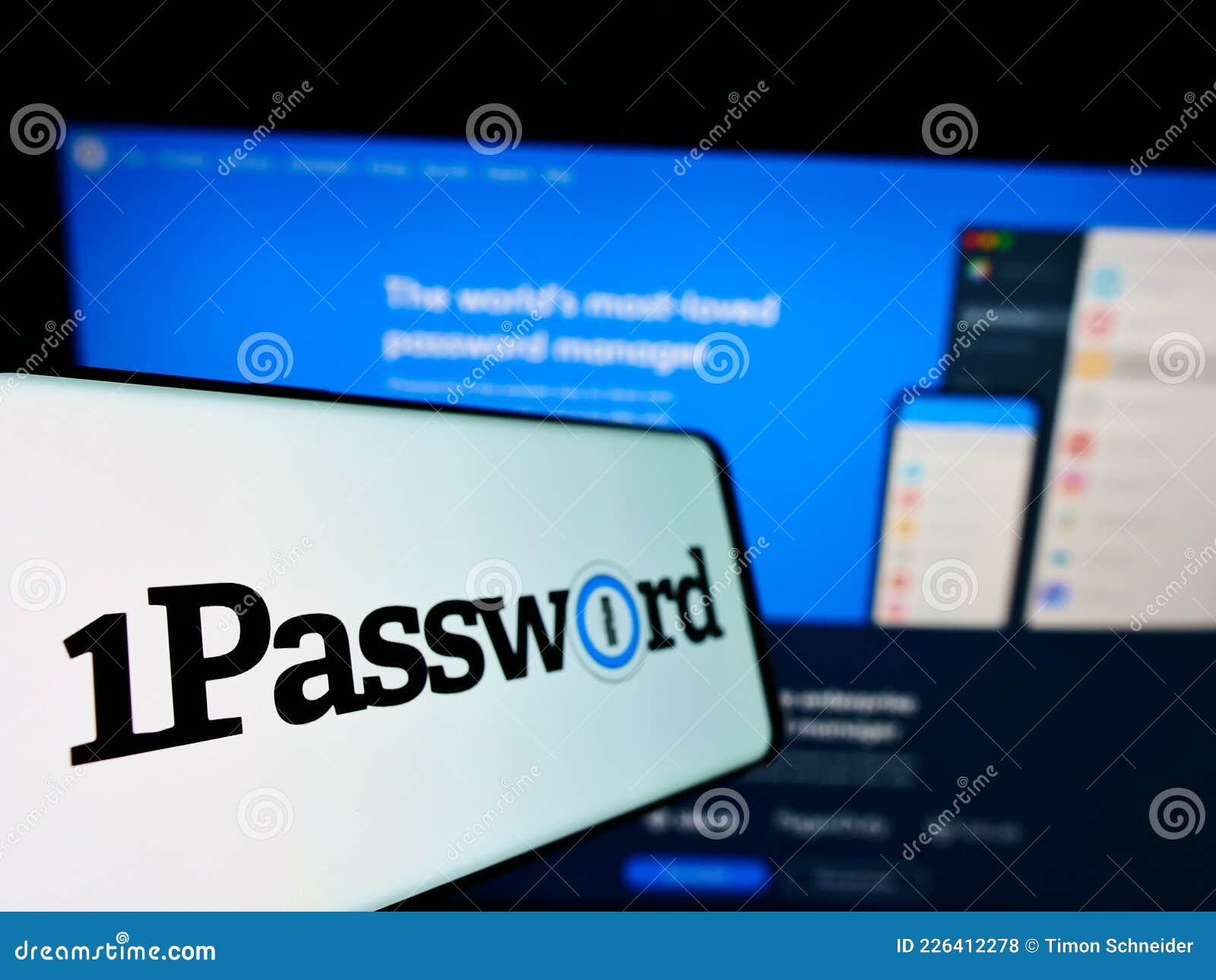 Mobile Phone with Logo of Password Manager Company AgileBits Inc ...