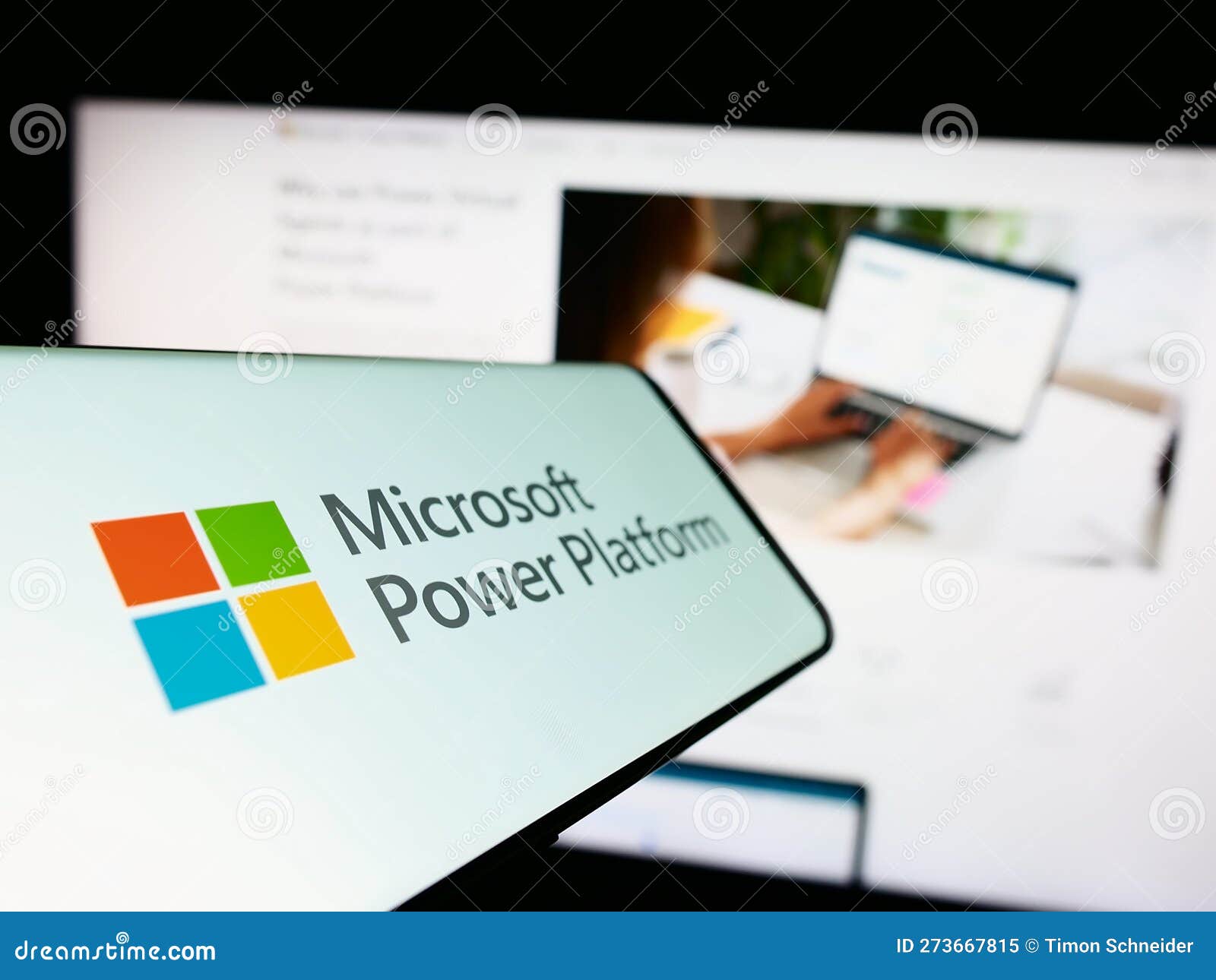 Mobile Phone with Logo of Software Application Microsoft Power Platform ...