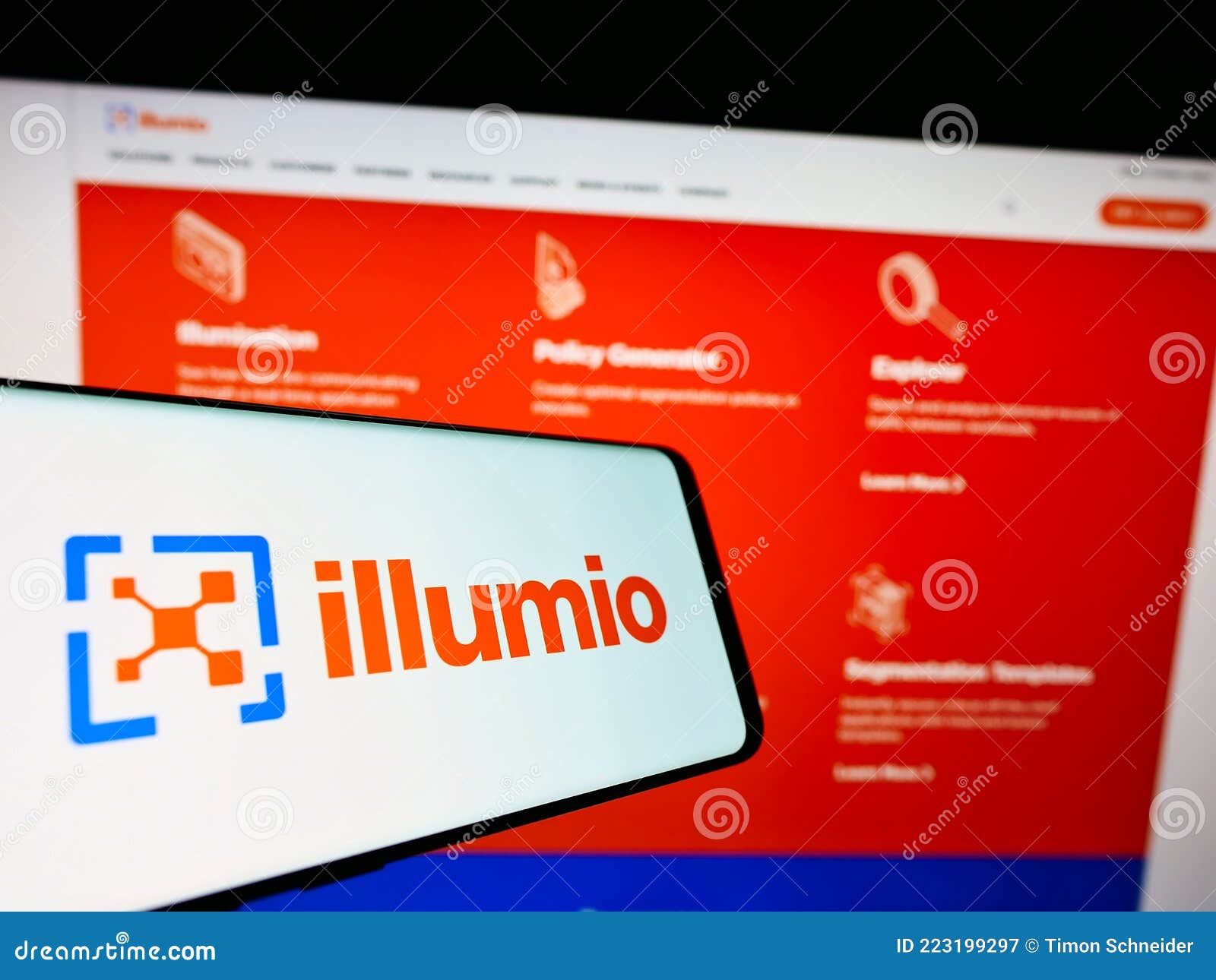 Mobile Phone with Logo of US Cloud Computing Security Company Illumio ...