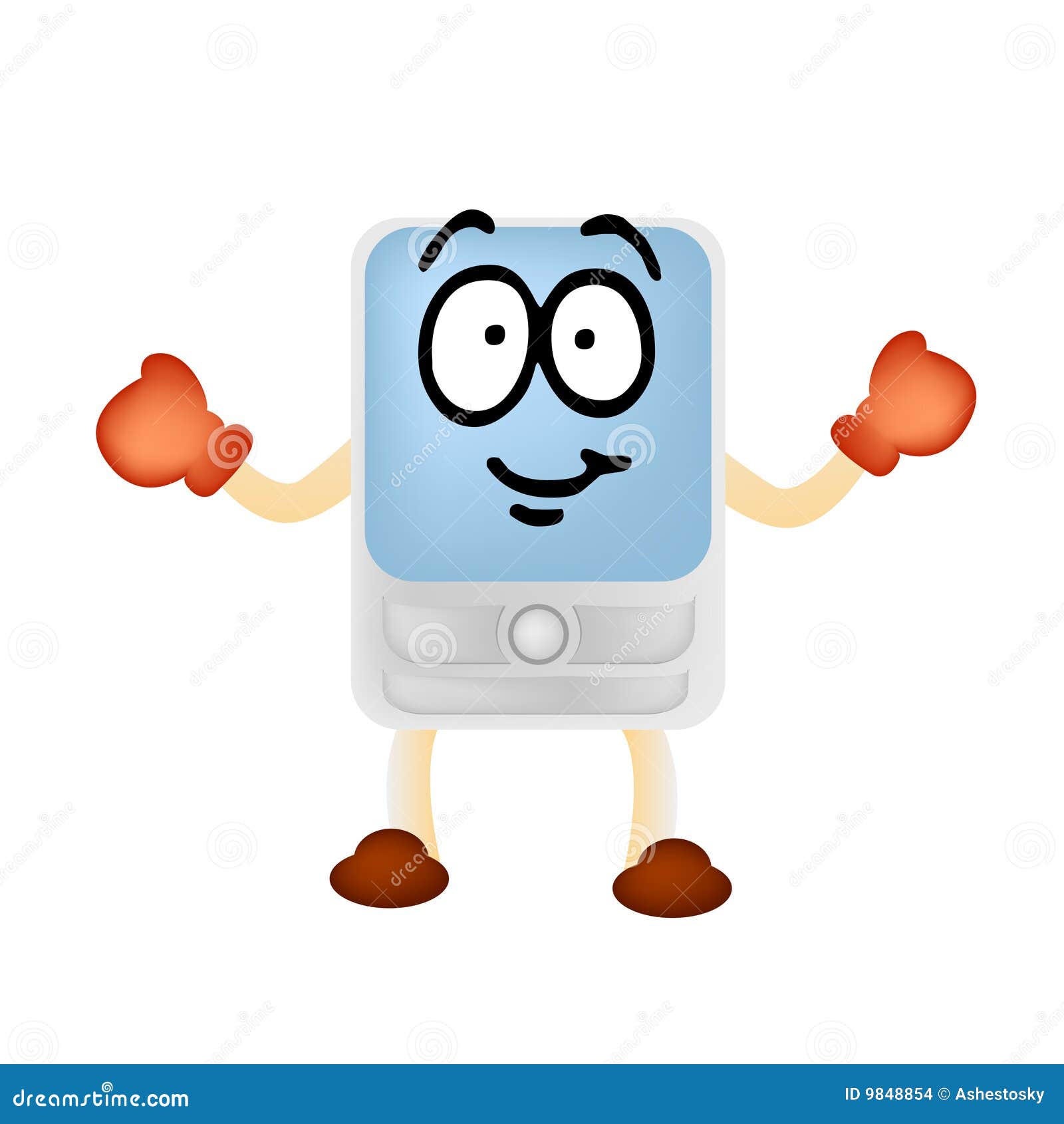 Mobile phone man mascot stock vector. Illustration of mascot - 9848854