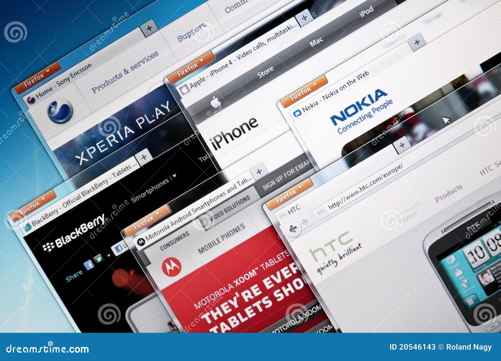 Mobile Phone Manufacturing Companies Web Sites Editorial Stock Photo ...