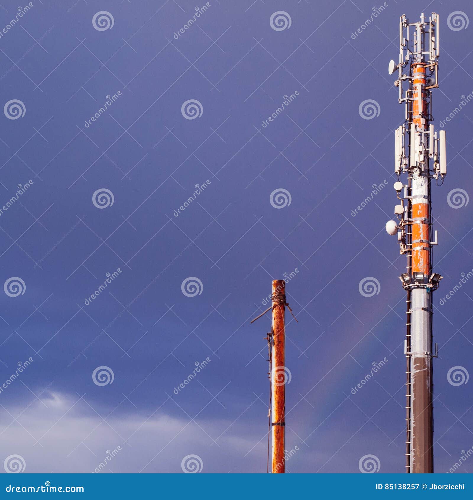 Mobile phone mast stock image. Image of evening, networking - 85138257