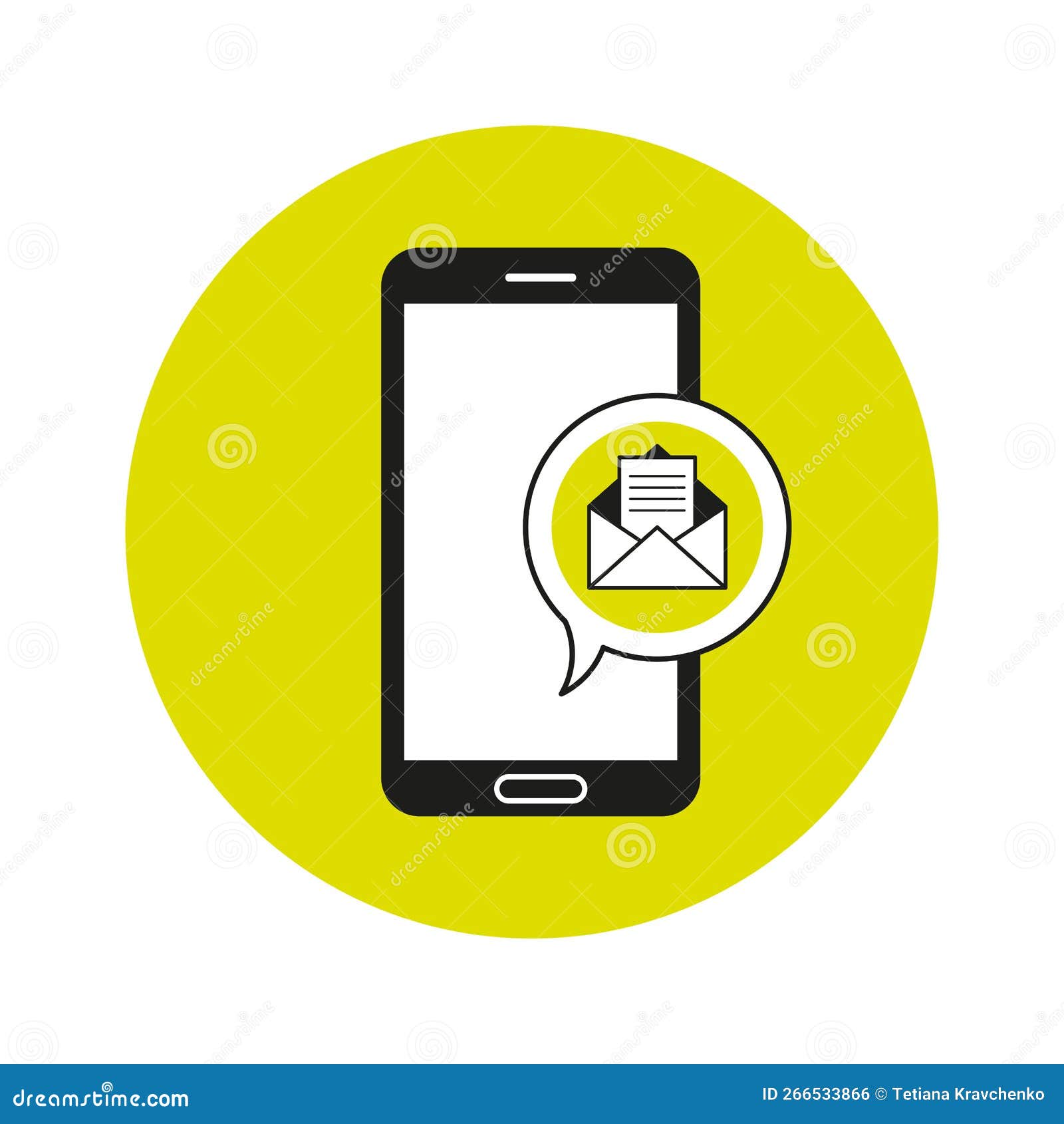 Mobile Phone Message. Call Symbol. Text Message. Vector Illustration ...