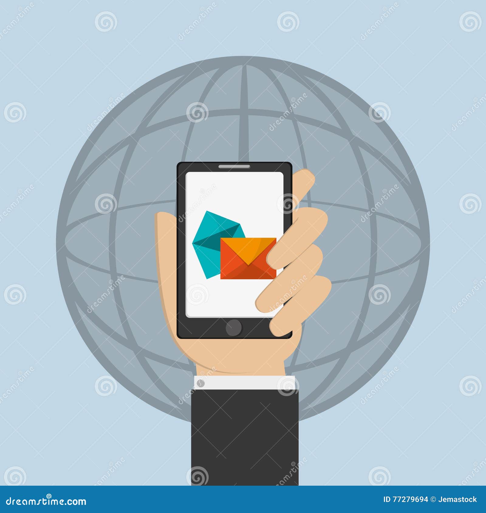 Mobile Phone Messaging Image Stock Vector - Illustration of inbox ...