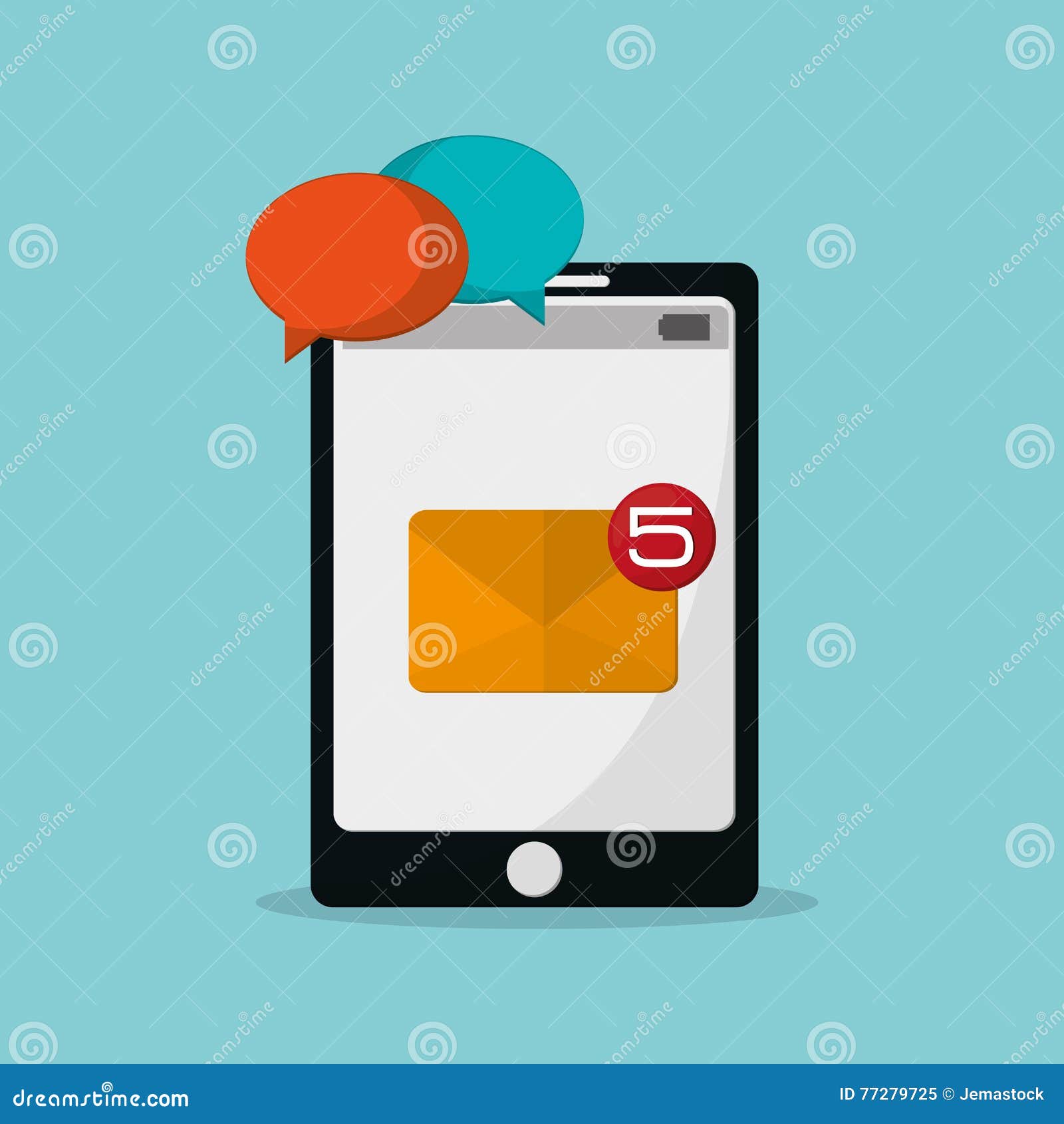 Mobile Phone Messaging Image Stock Vector - Illustration of post ...