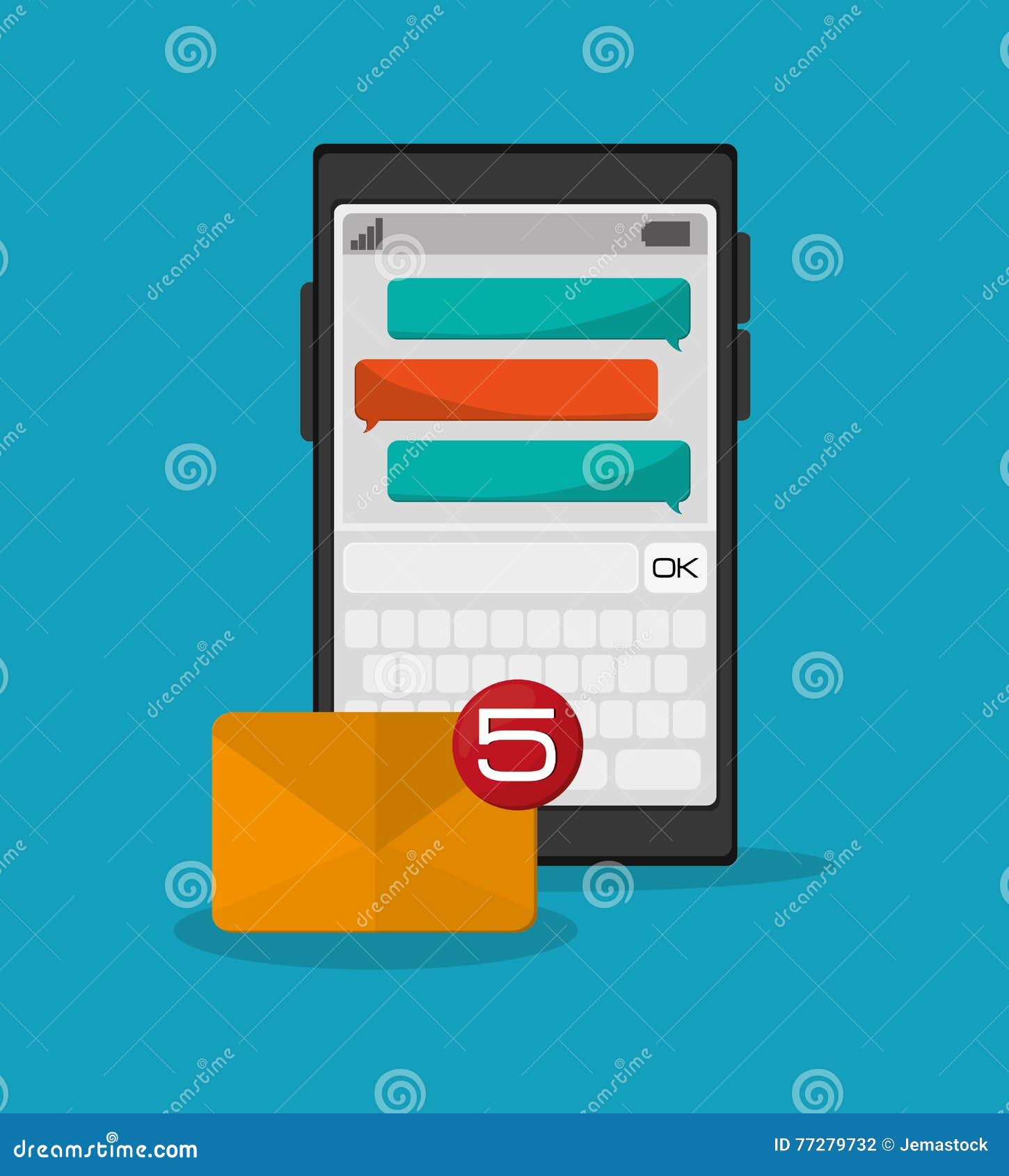 Mobile Phone Messaging Image Stock Vector - Illustration of ...