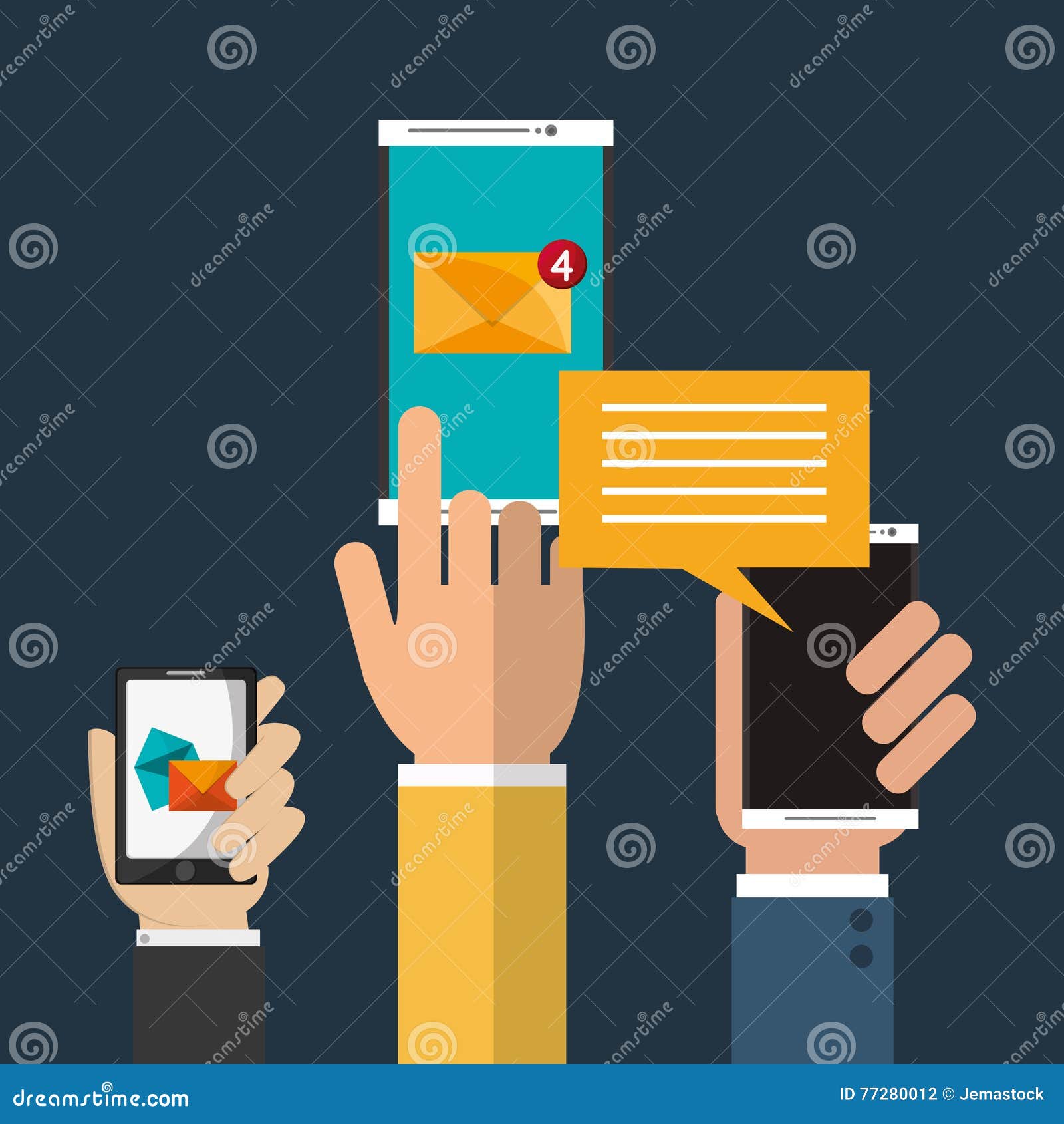 Mobile Phone Messaging Image Stock Vector - Illustration of concept ...