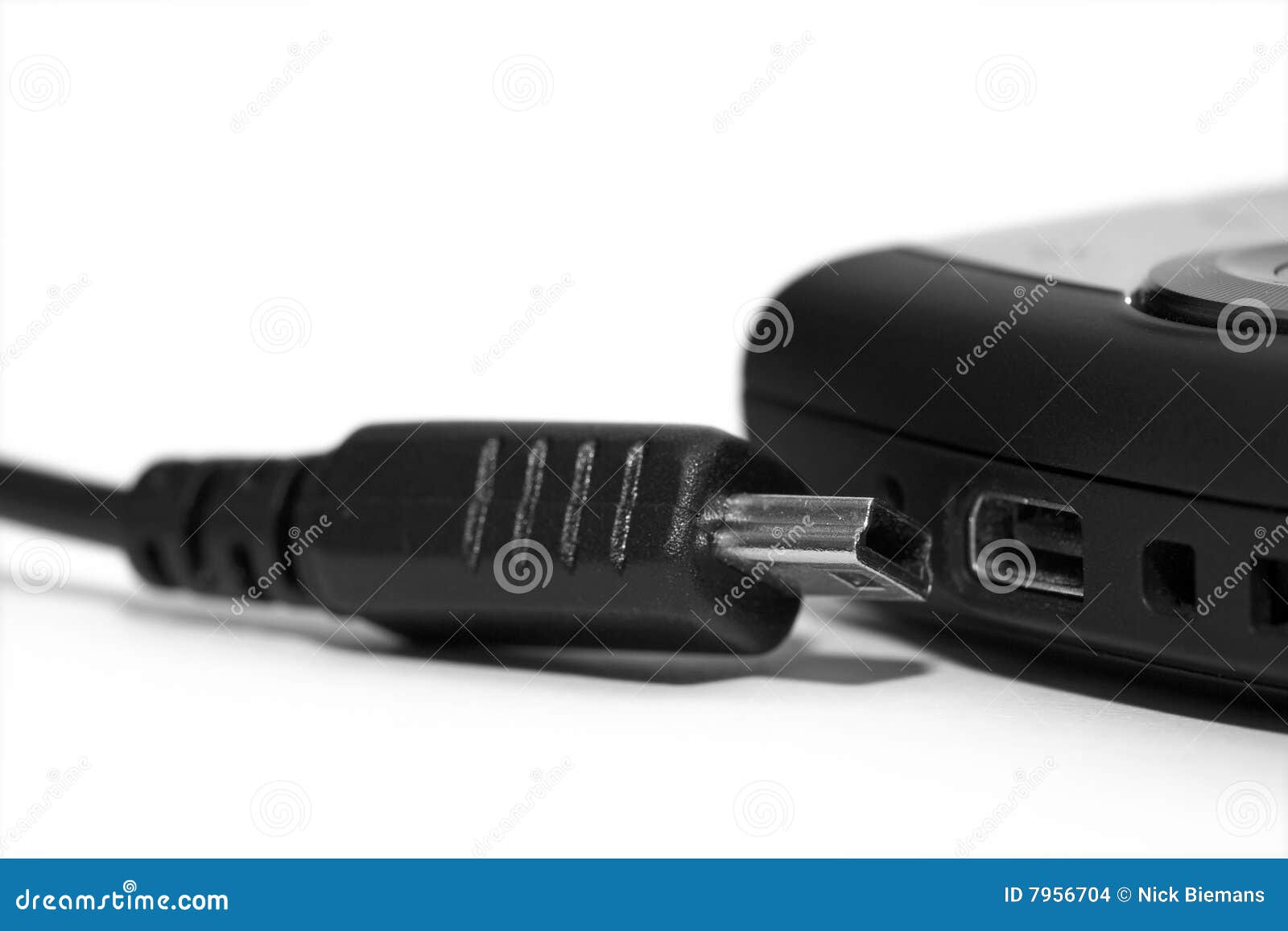 Mobile Phone and Mini Usb Cable Stock Photo - Image of phone ...