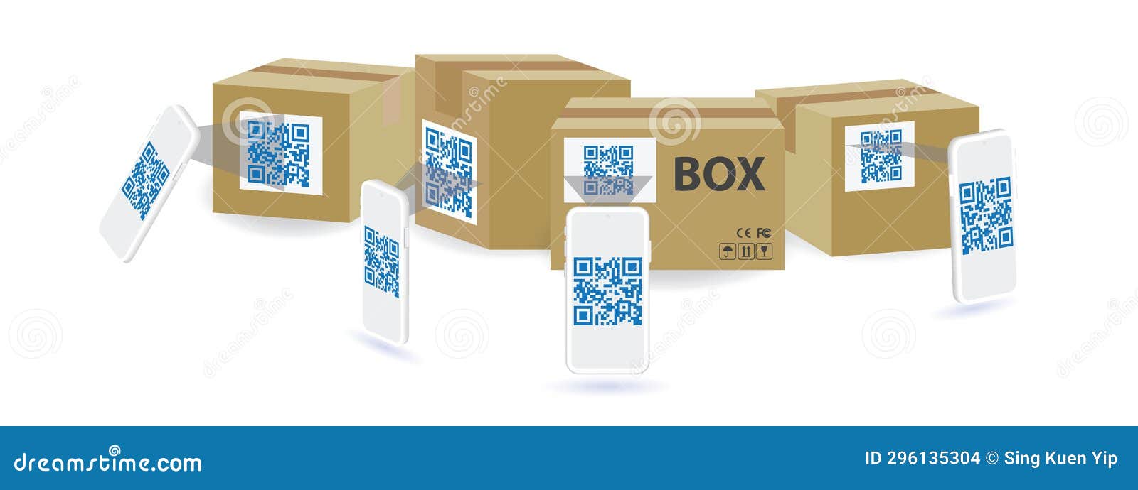 Mobile Phone Mockup from Different Angles Scanning the QR Code through ...