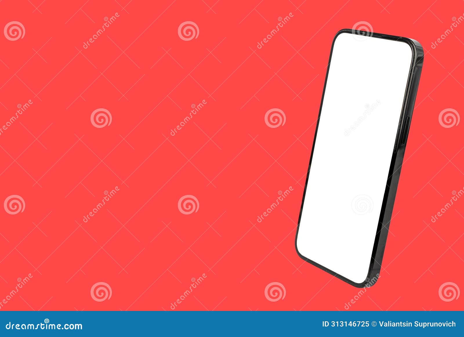 Mobile Phone Mockup, Smartphone Screen Banner Background Stock Image ...