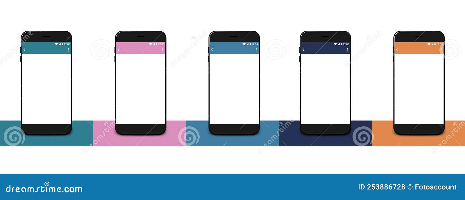 Mobile Phone Mockup Templates for Presentations - Different Vector ...