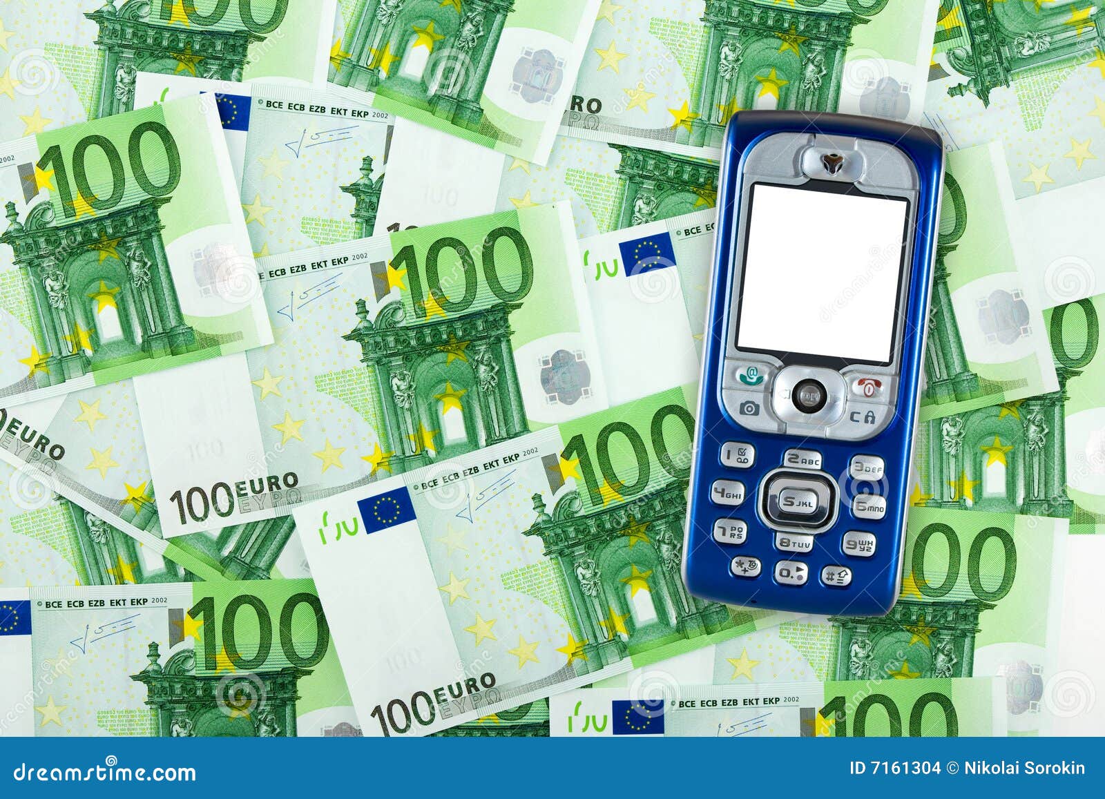 Mobile Phone on Money Background Stock Photo - Image of internet ...