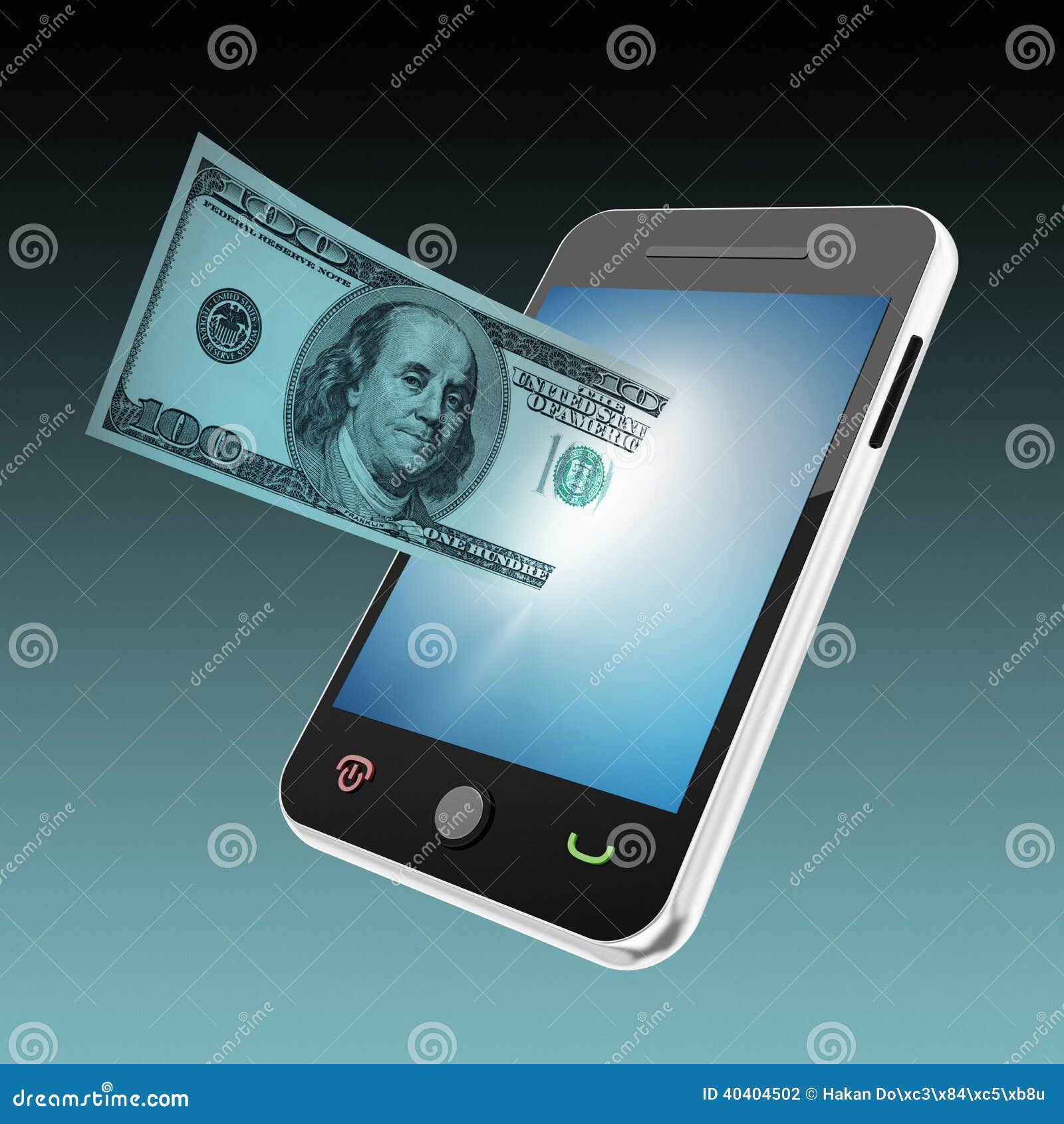 Mobile Phone and Money Concept Stock Illustration - Illustration of ...