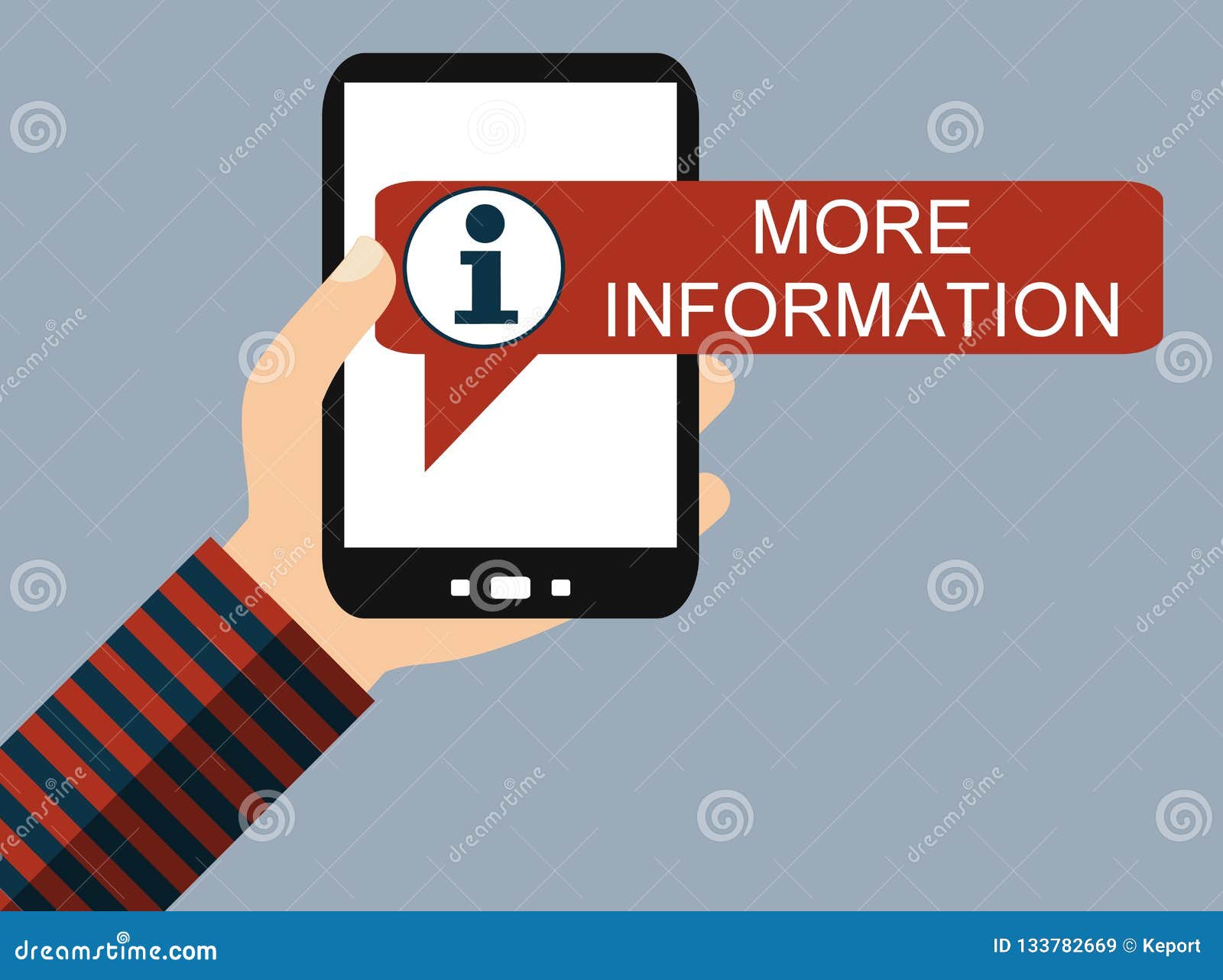 Mobile Phone: More Information - Flat Design Stock Illustration ...