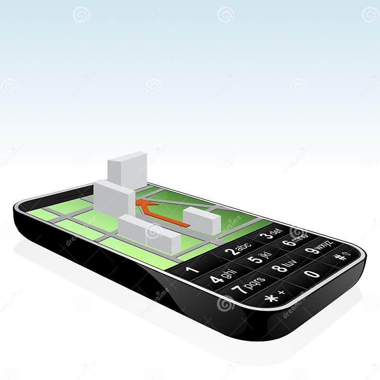 Mobile Phone Navigator Icon Stock Vector - Illustration of ...