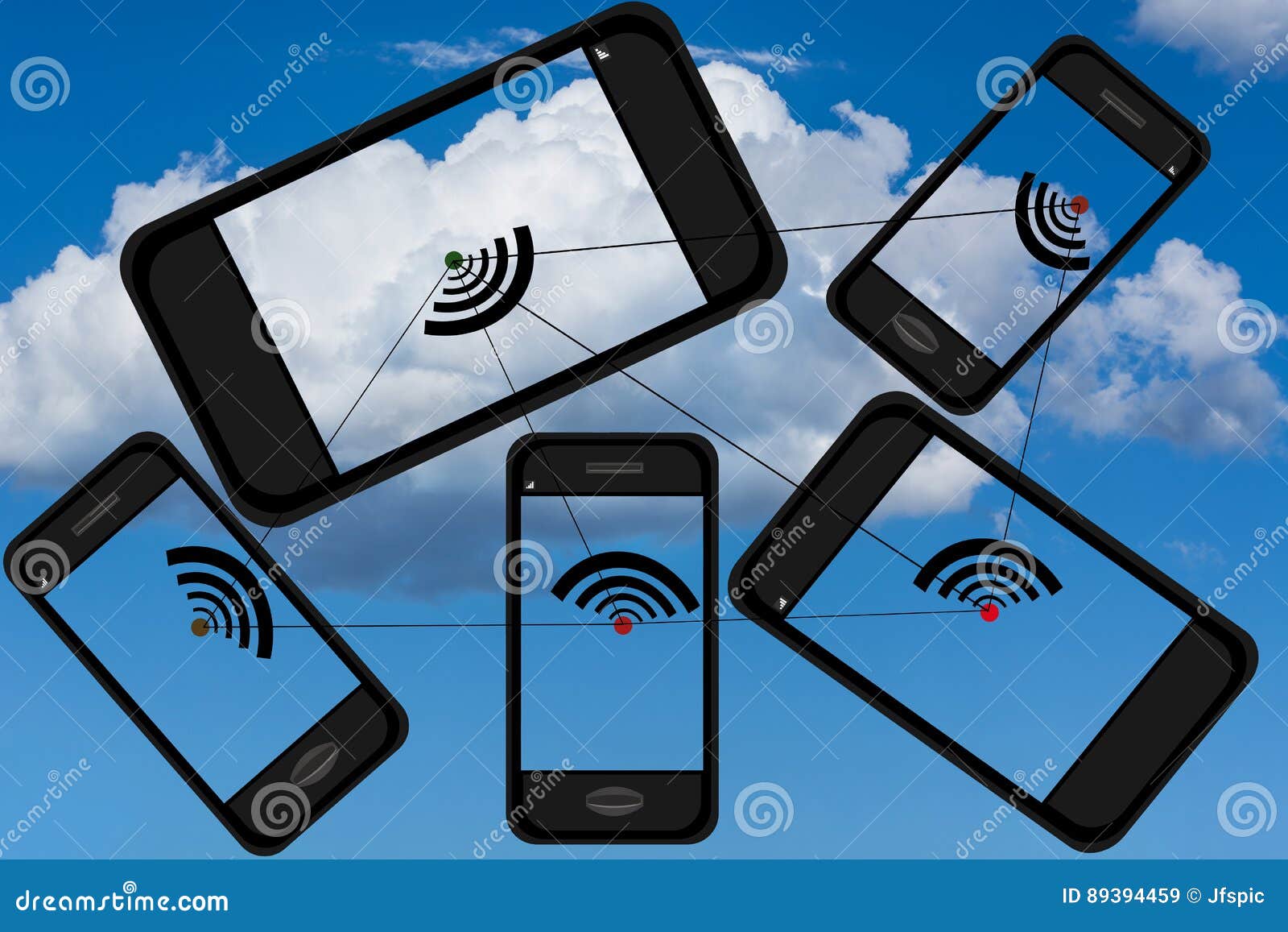 Mobile Phone, Networking and Communication Stock Illustration ...