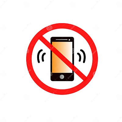 Mobile Phone Not Allowed Icon Stock Vector - Illustration of ...