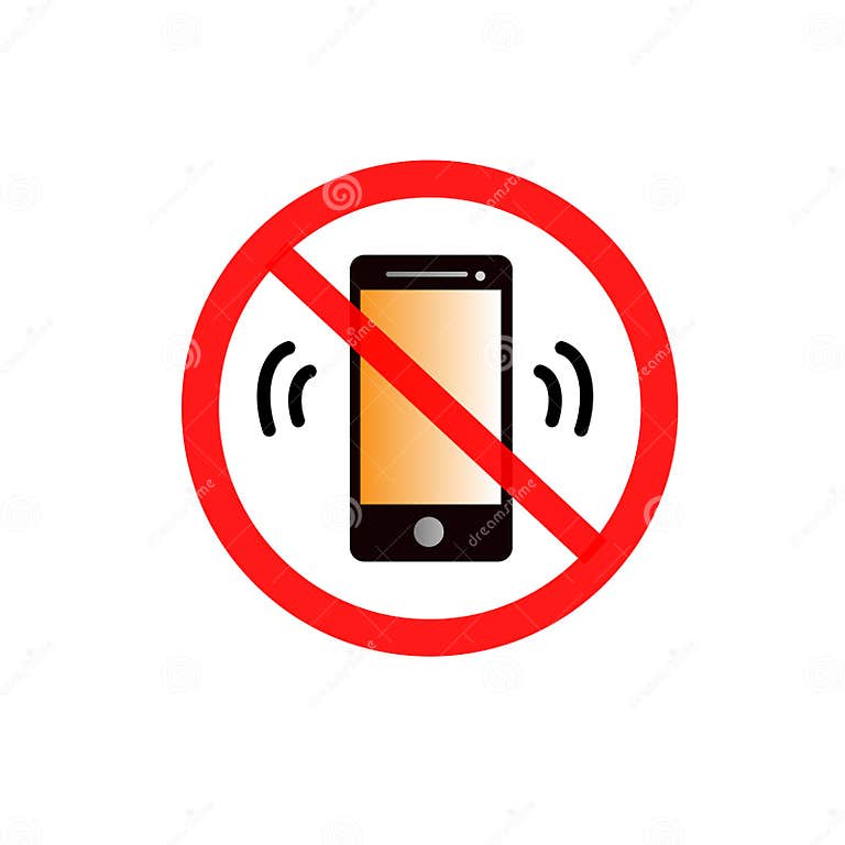 Mobile Phone Not Allowed Icon Stock Vector - Illustration of ...