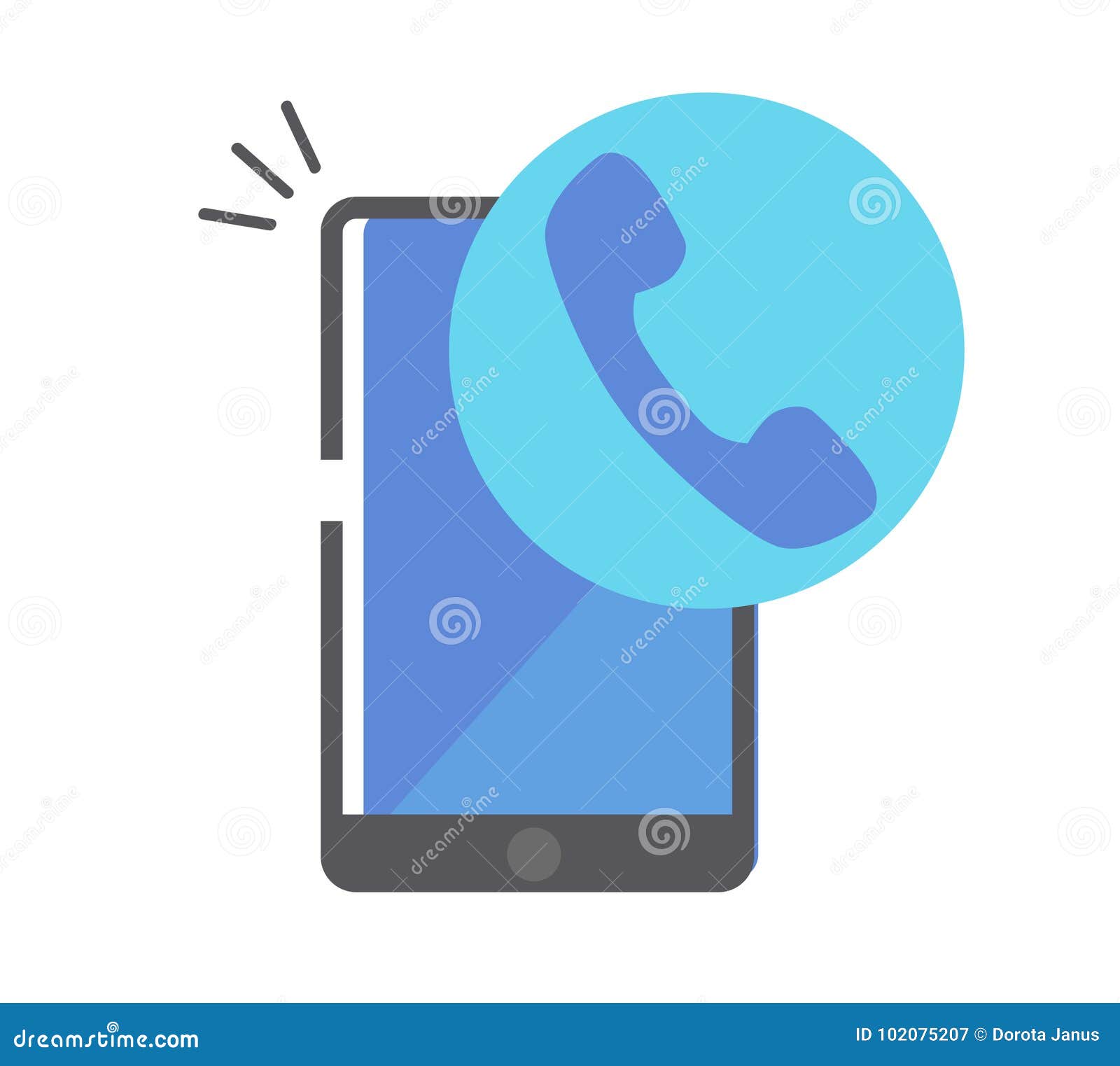 Mobile Phone with Notifications Stock Vector - Illustration of wifi ...