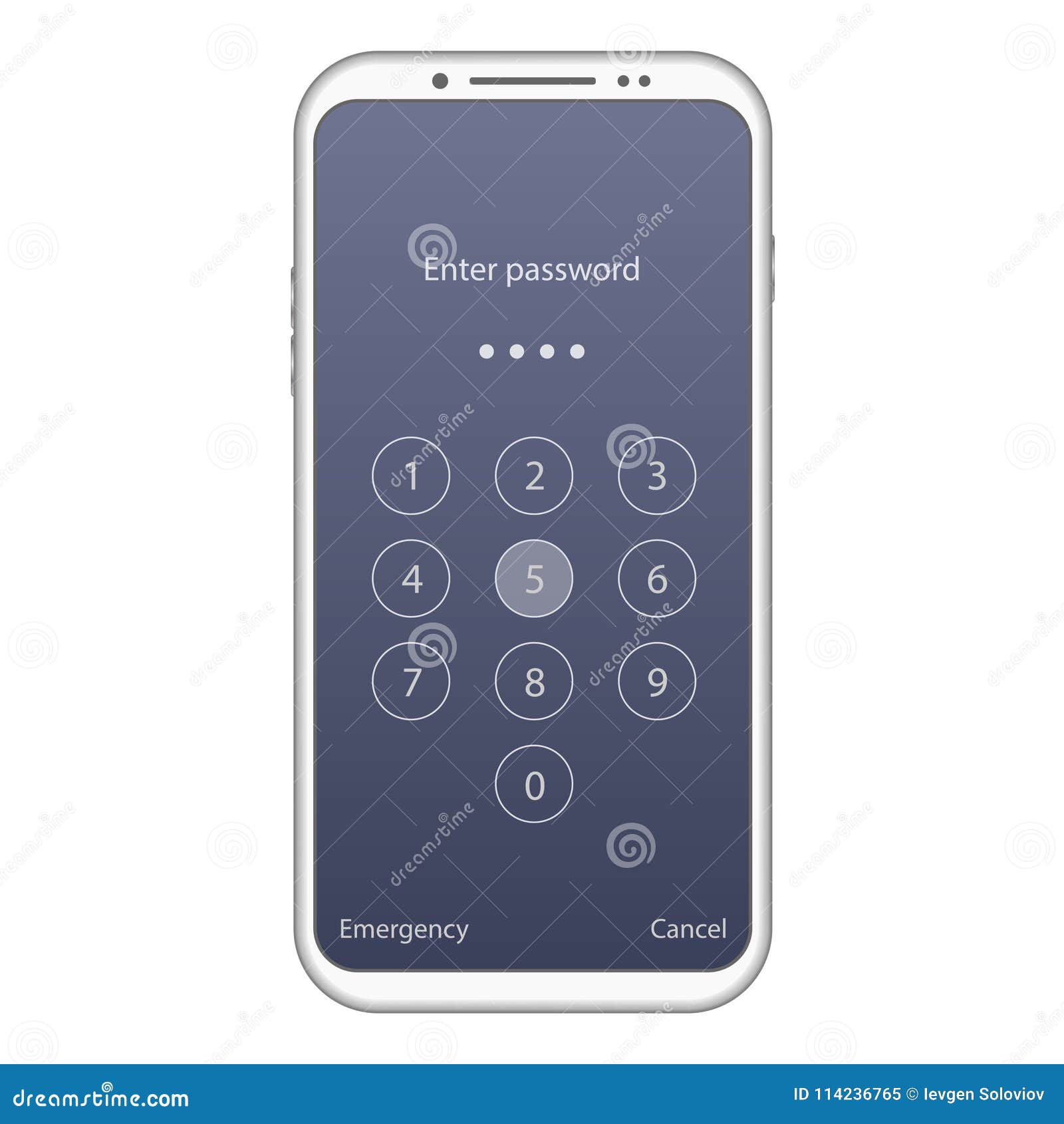 Mobile Phone Number Password Stock Vector - Illustration of device ...