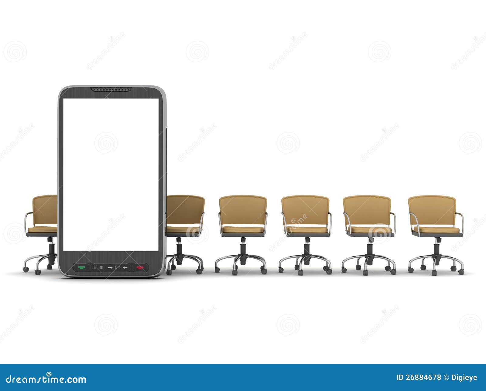 Mobile Phone and Office Chairs Stock Photo - Image of meeting, training ...