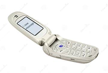 Mobile Phone with ONE NEW MESSAGE Text Stock Image - Image of devices ...