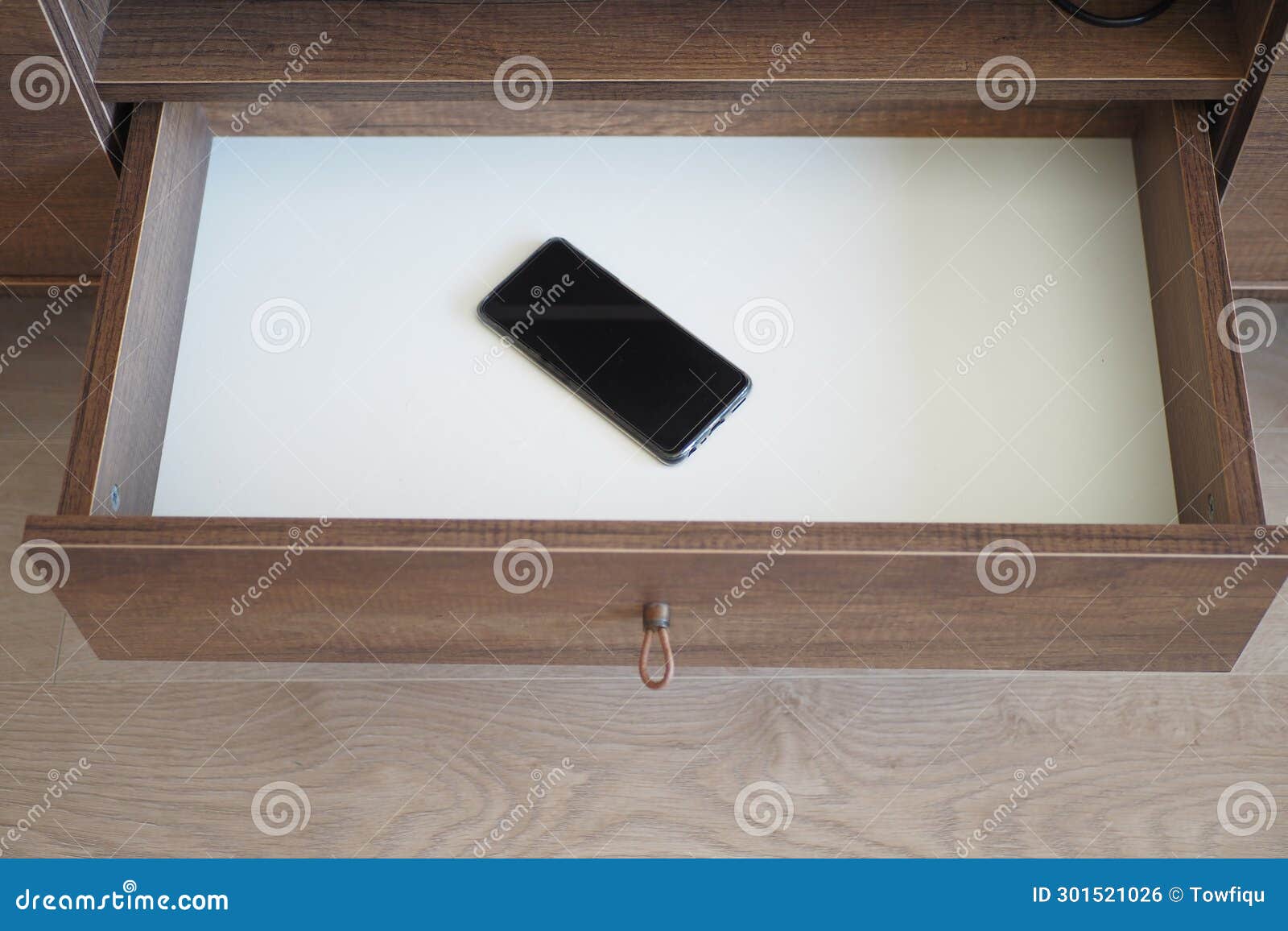 Mobile Phone in Open Drawer. Stock Photo - Image of chest, phone: 301521026