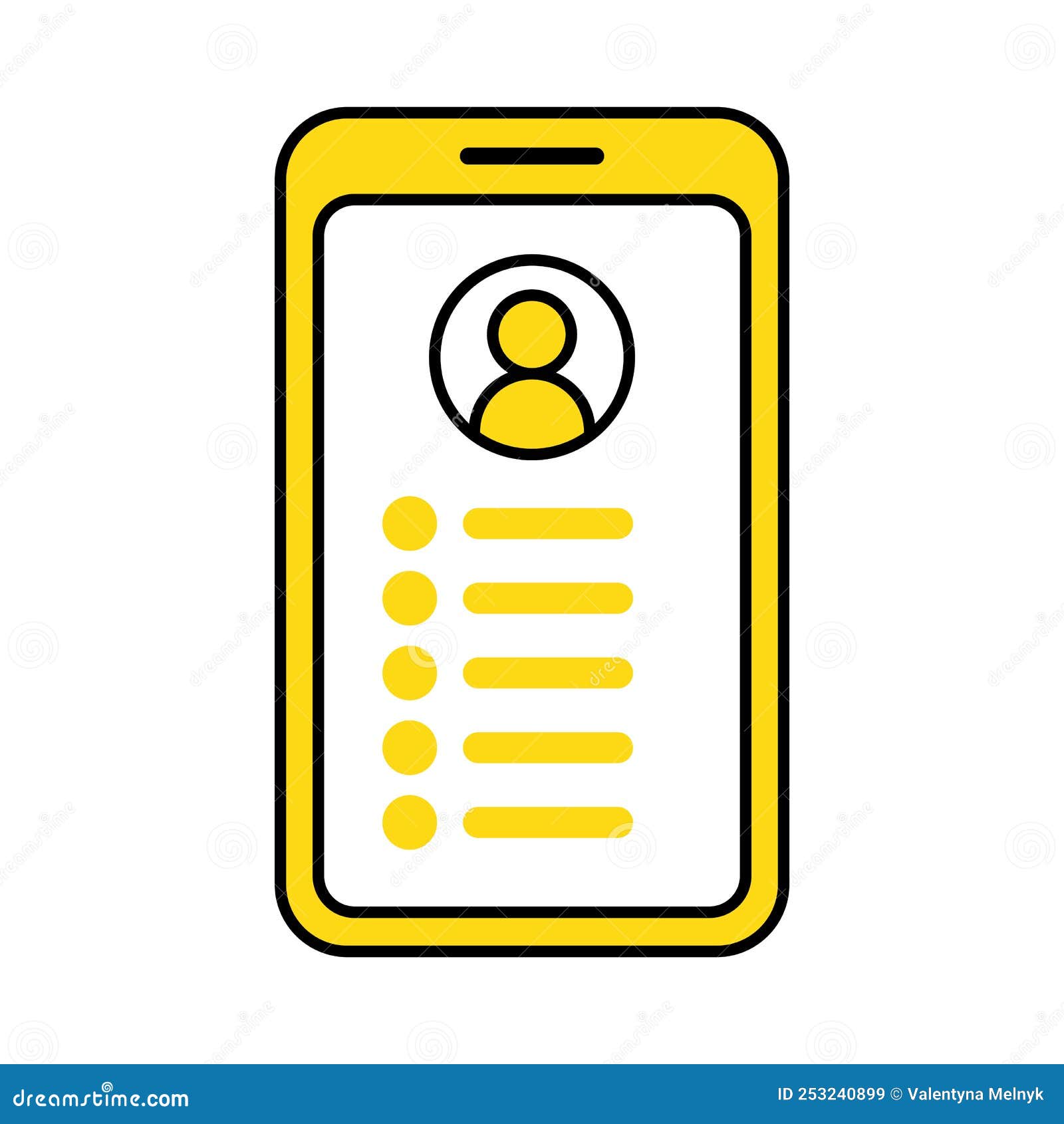 Mobile Phone with Open Profile on a Screen. Social Media Concept Stock ...