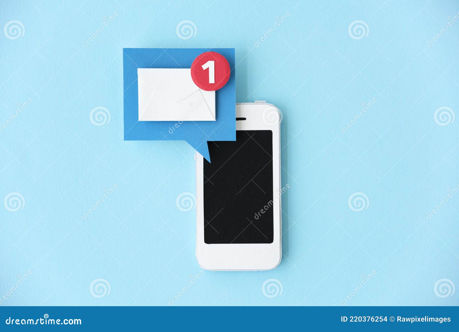 Mobile phone paper craft stock illustration. Illustration of technology ...
