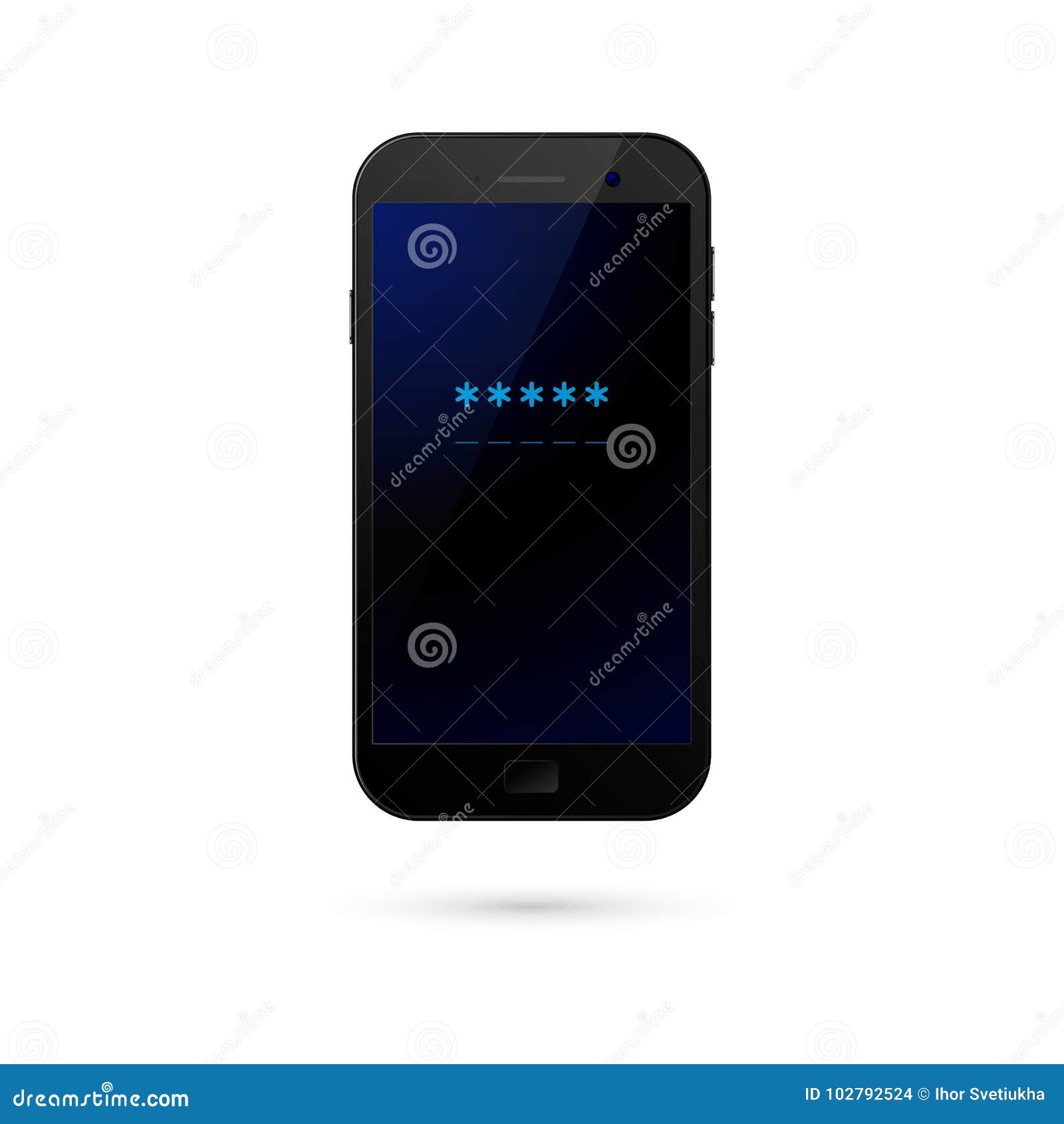 Mobile Phone Password Field. Concept of Smartphone Security, Personal ...