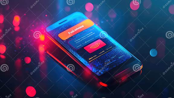 Mobile Phone with Payment App Interface Stock Illustration ...